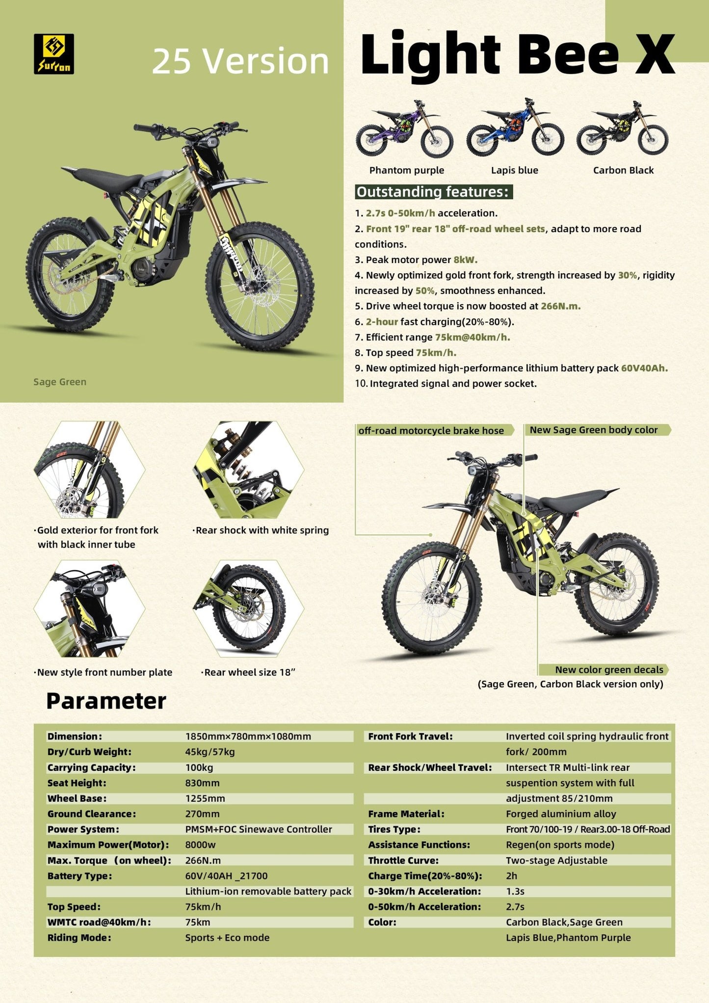 Surron Light Bee X 2025-8000KW-Official Dealer — SURRON.AE